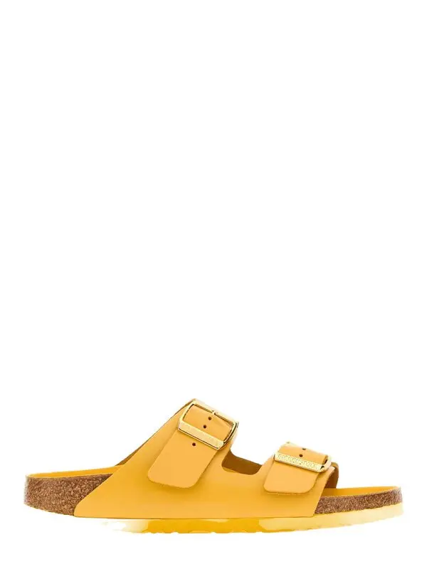 BIRKENSTOCK Arizona Leather Slip-on Sandals With Buckled Straps - Yellow