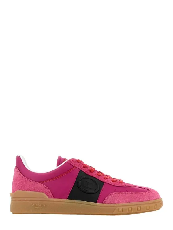 Valentino Garavani Suede And Fabric Upvillage Sneakers - Pink