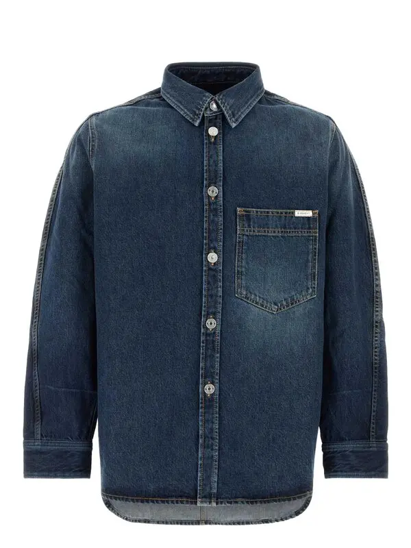 Givenchy Denim Button-front Shirt For - Blue