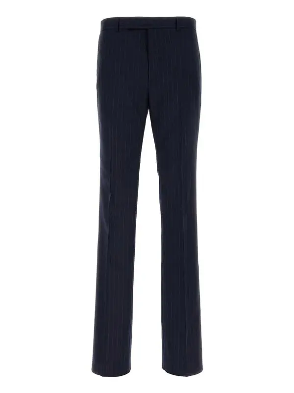 Givenchy Embroidered Wool Striped Pants - Stripped
