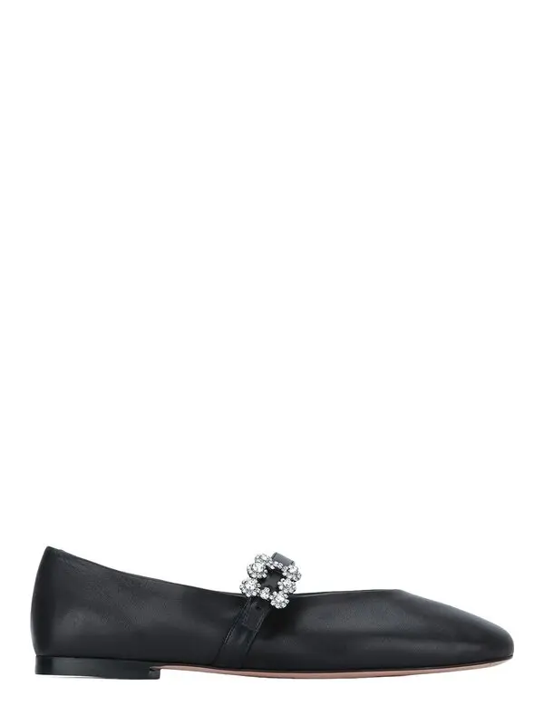 ROGER VIVIER Round Toe Mary Jane Pumps With Floral Embellishment - Nero
