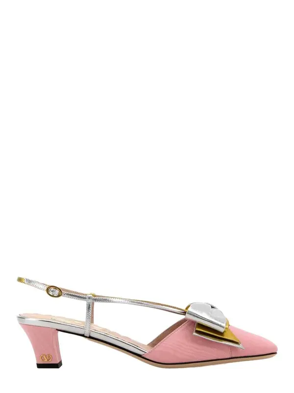 Valentino Garavani Fabric Bow Slingback Pumps - Pink