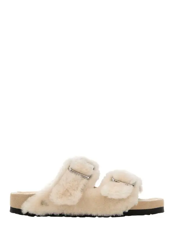 BIRKENSTOCK 1774 X BECOMES BERLIN Shearling Arizona Slip-on Slippers - White