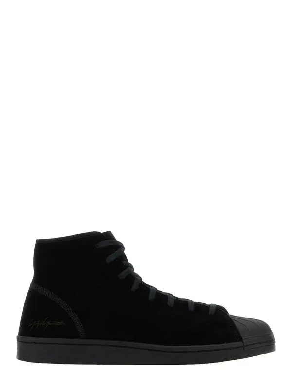 Y3 KURO Pro Model Suede High Top Sneakers - Black