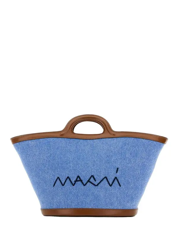 Marni Mini Denim Bucket Bag - Light Blue