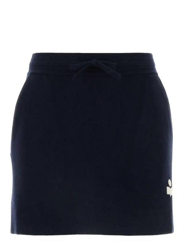 Isabel Marant Étoile Amaline Mini Skirt In Stretch Cotton Blend - Blue