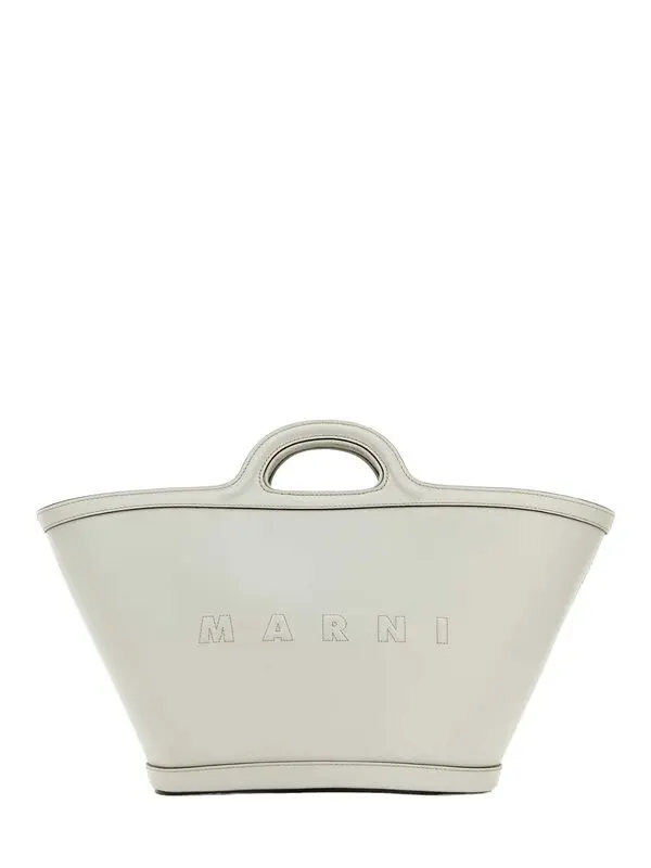 Marni Leather Tropicalia Mini Handbag - White