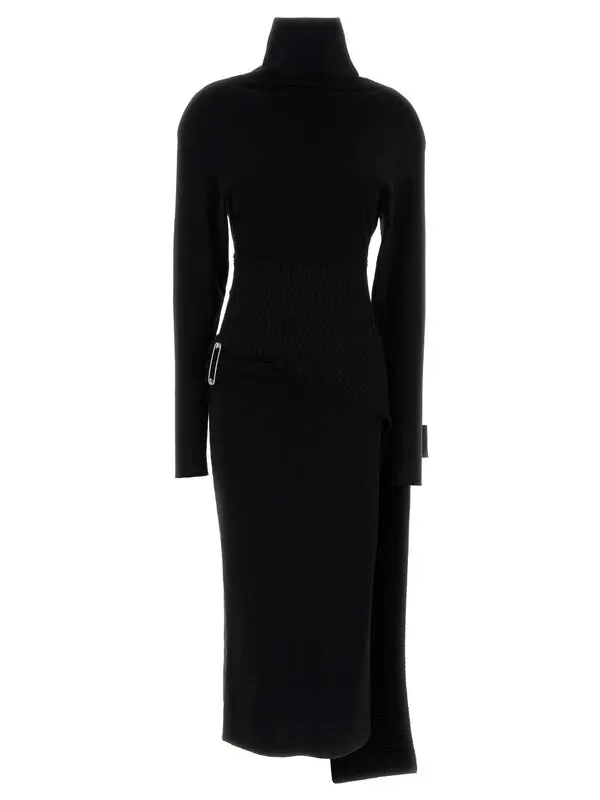 LANVIN Virgin Wool & Cashmere Blend Knit Dress - White
