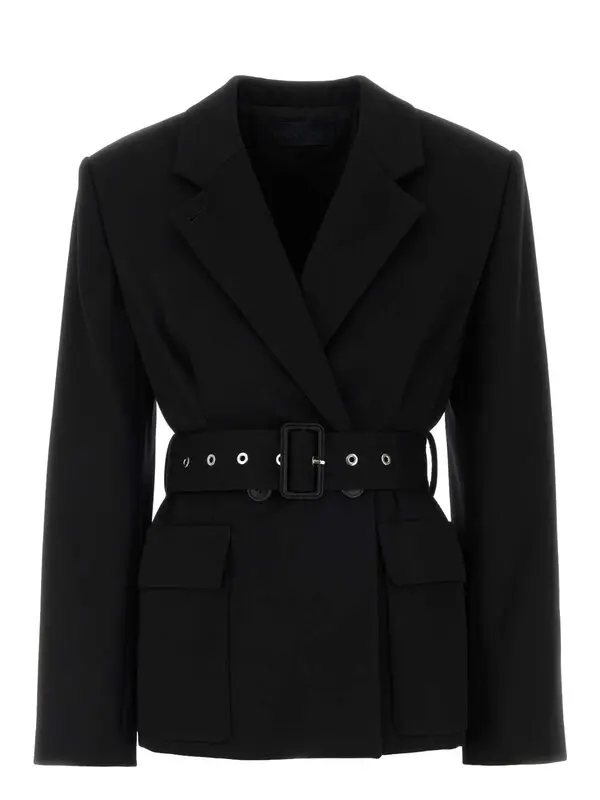 LANVIN Wool Belted Blazer - Black