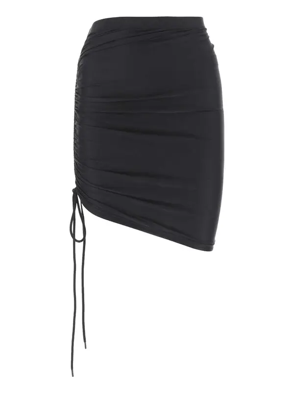 Balenciaga Ruched Drawstring Skirt - Black