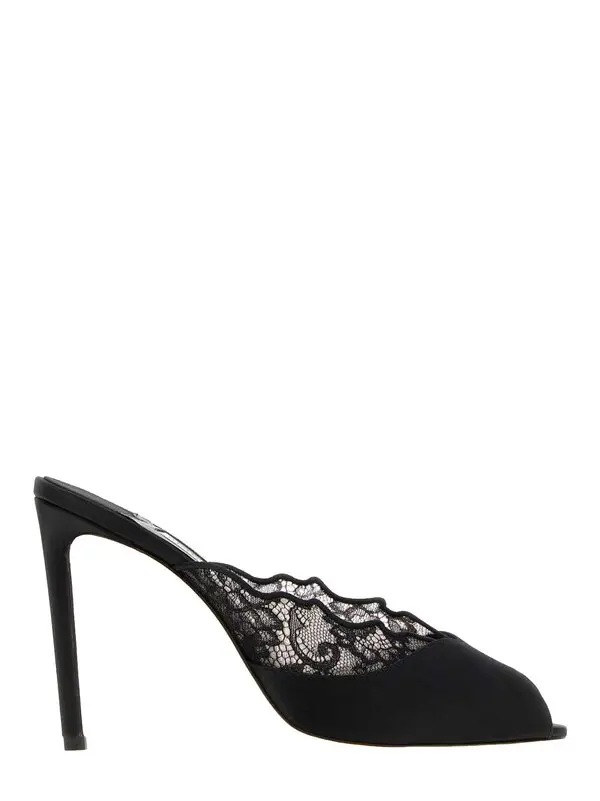 JIMMY CHOO Brigitte Satin And Lace Pumps - Black