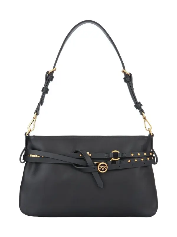 Pinko Mini Vitello Soft Leather Belt Bag With Studded Detailing - Z99q