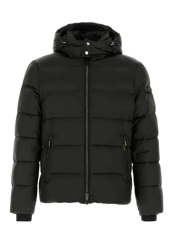 MOORER Quilted Down Puffer Jacket With Hood - Green