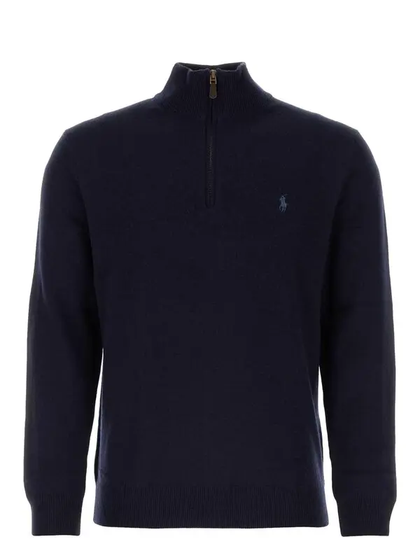Polo Ralph Lauren Quarter Zip Wool Sweater - Blue