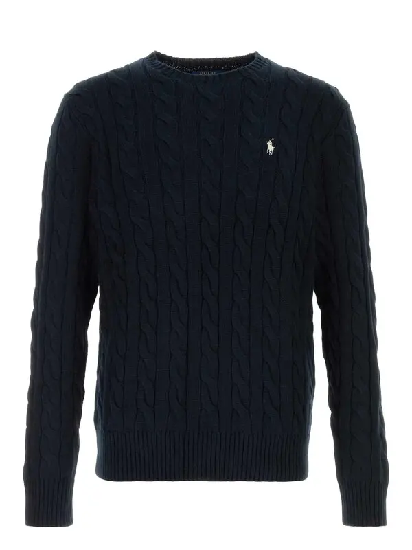 Polo Ralph Lauren 100% Cotton Cable Knit Crewneck Sweater - Blue