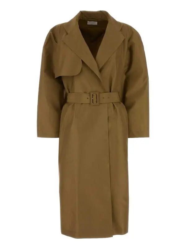 THE ROW Silk Trench Jacket - Brown