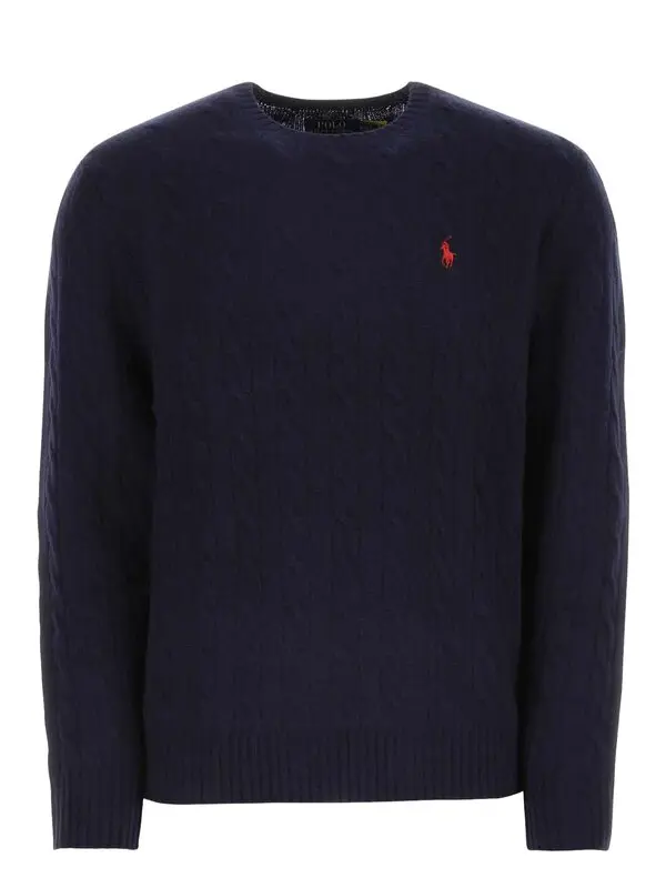 Polo Ralph Lauren Wool-cashmere Cable Knit Turtleneck Sweater - Blue