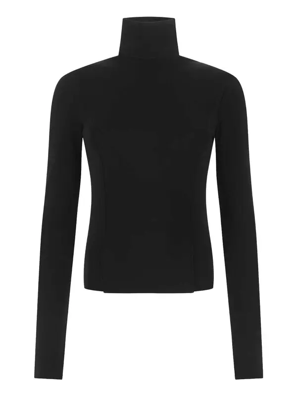 Givenchy Stretch Viscose Blend Turtleneck Top - Black