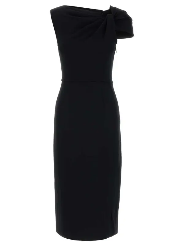 Givenchy Stretch Cady Draped Dress - Black