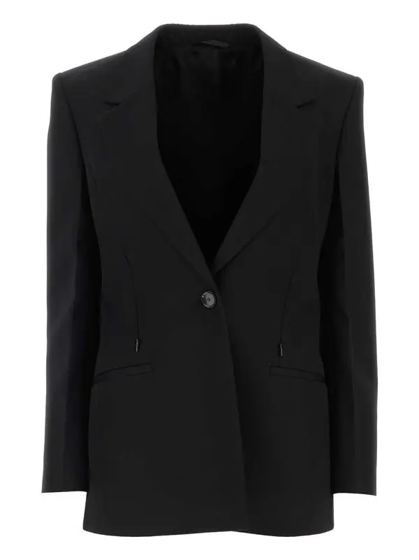 Givenchy Wool Blend Blazer With Mohair And Cupro Lining - Black