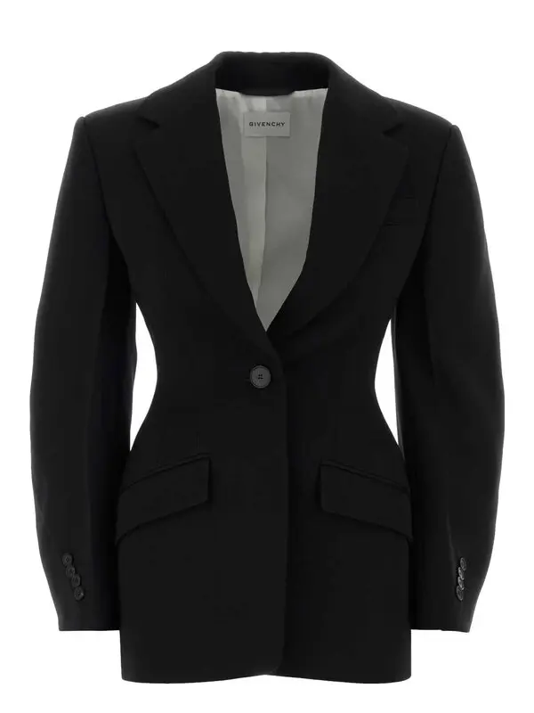 Givenchy Virgin Wool Single-breasted Blazer - Black