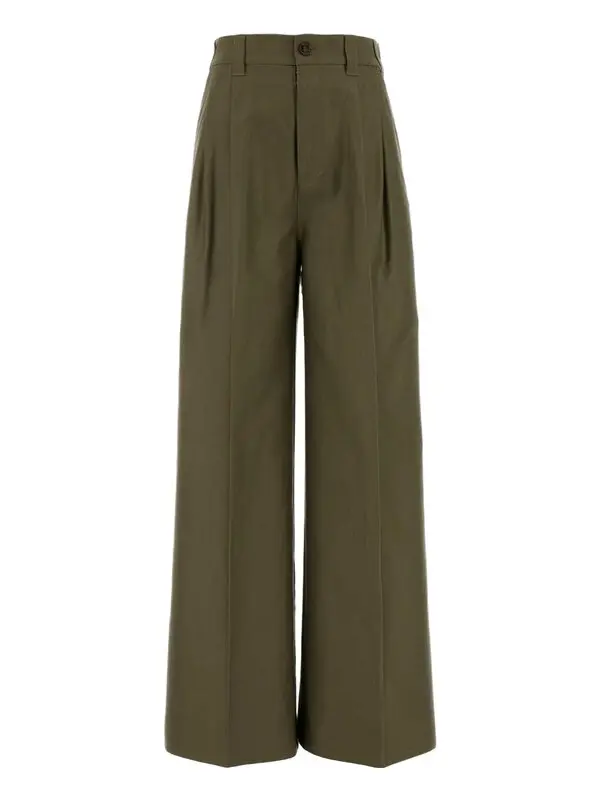 MAISON MARGIELA Utility Cotton Wide-leg Pants - Green