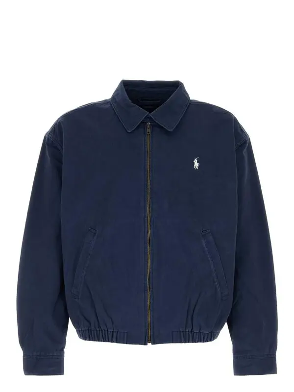 Polo Ralph Lauren Cotton Twill Zip-up Bomber Jacket - Blue