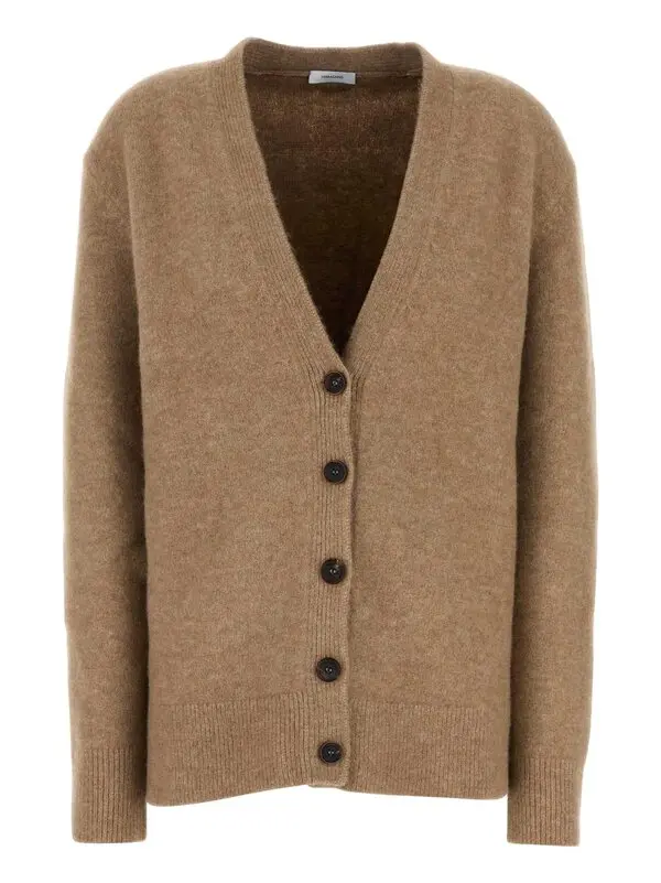FERRAGAMO Oversize Alpaca Blend Cardigan - Camel