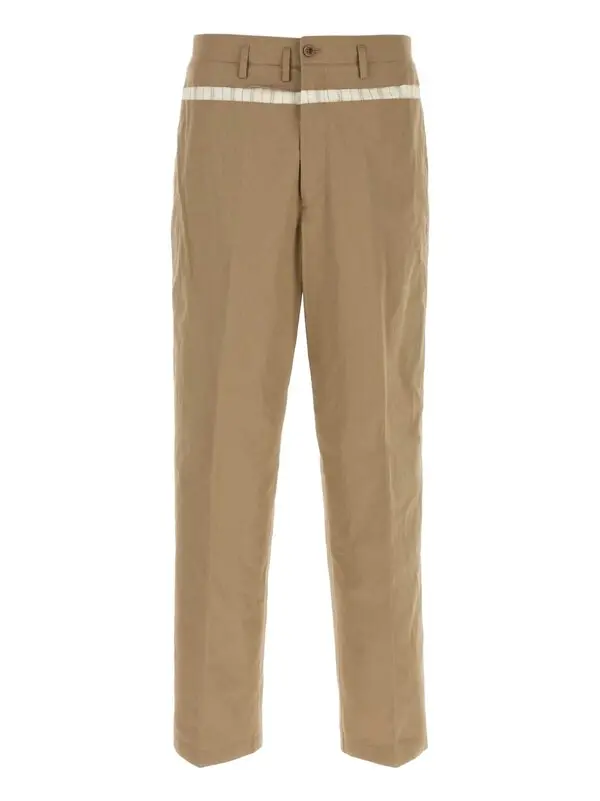 MAISON MARGIELA Cotton Trousers - Camel