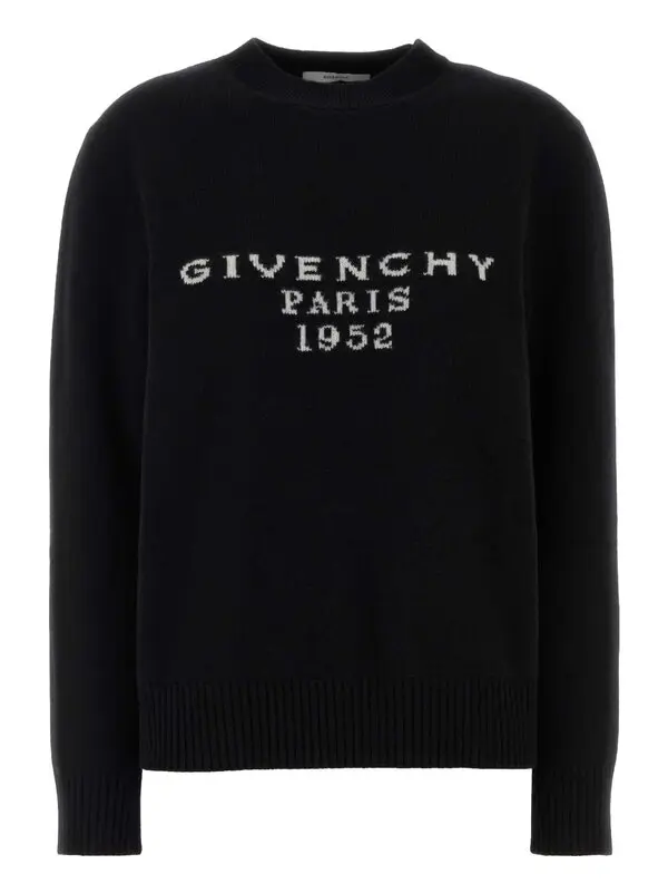 Givenchy Paris 1952 Wool-cashmere Blend Knit Sweater - Black