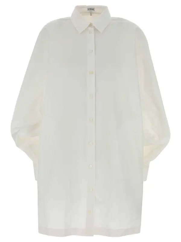 Loewe Poplin Shirt Dress - White