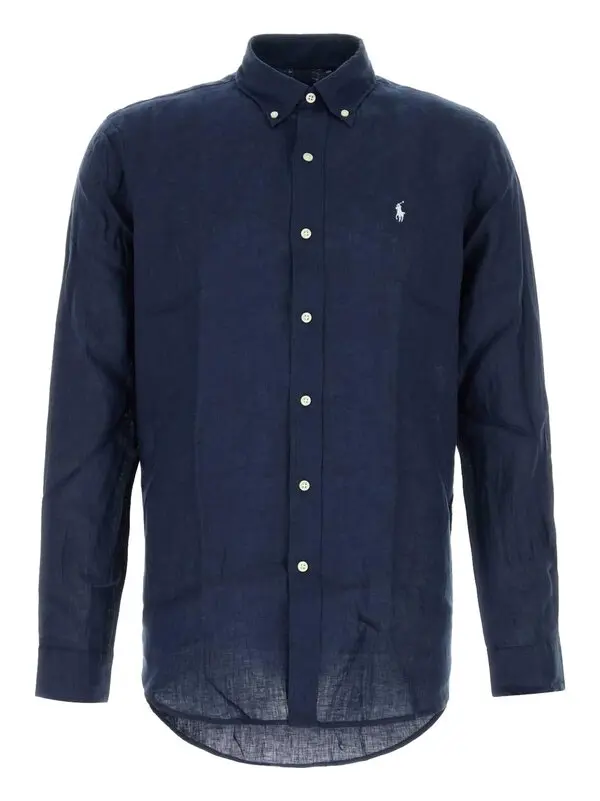 Polo Ralph Lauren 100% Linen Button-down Shirt - Blue