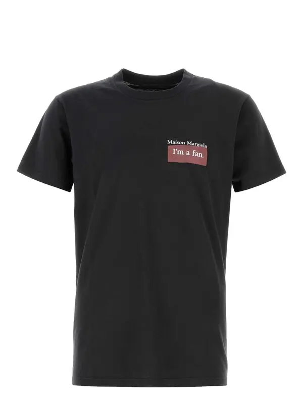 MAISON MARGIELA Slate Cotton T-shirt - Black