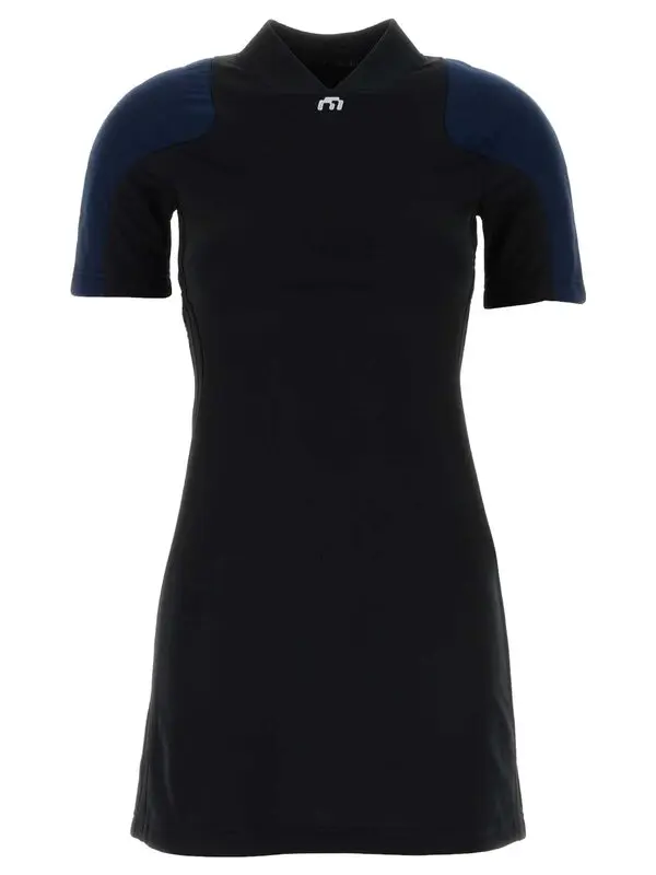 ADIDAS BY MIAOU Adidas-inspired Mini Dress In Polyester - Black