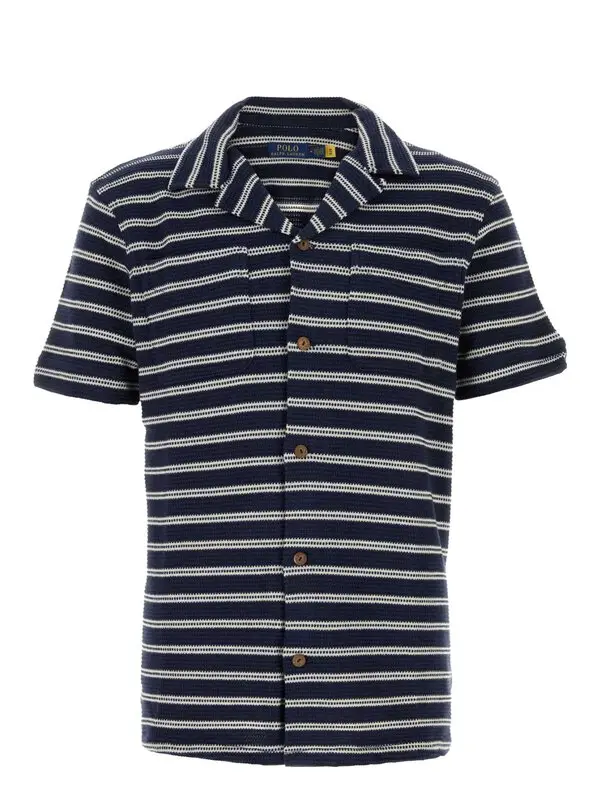 Polo Ralph Lauren Embroidered Striped Cotton-blend Polo Shirt For - Stripped