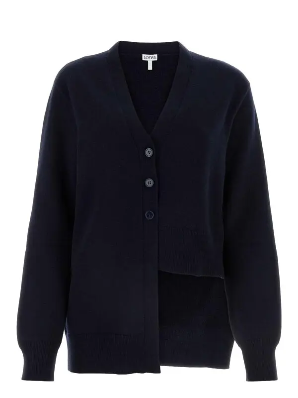Loewe 100% Cashmere V-neck Cardigan - Blue