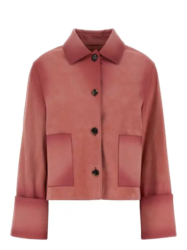 Loewe Lambskin Leather Jacket - Pink