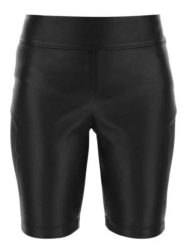 Loewe Lamb Leather And Mixed-fabric Leggings - Black