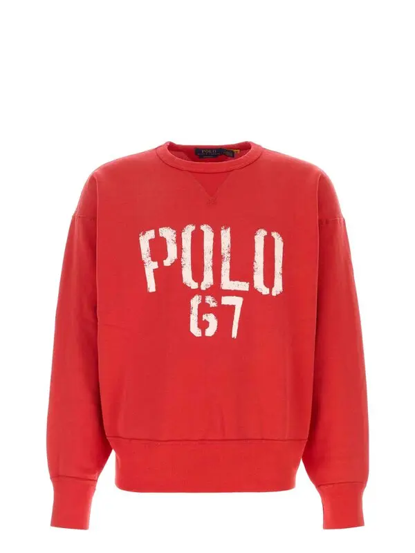 Polo Ralph Lauren Cotton-blend Fleece Crewneck Sweatshirt - Red