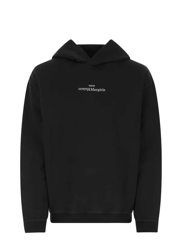 MAISON MARGIELA Oversize Cotton Sweatshirt - Black