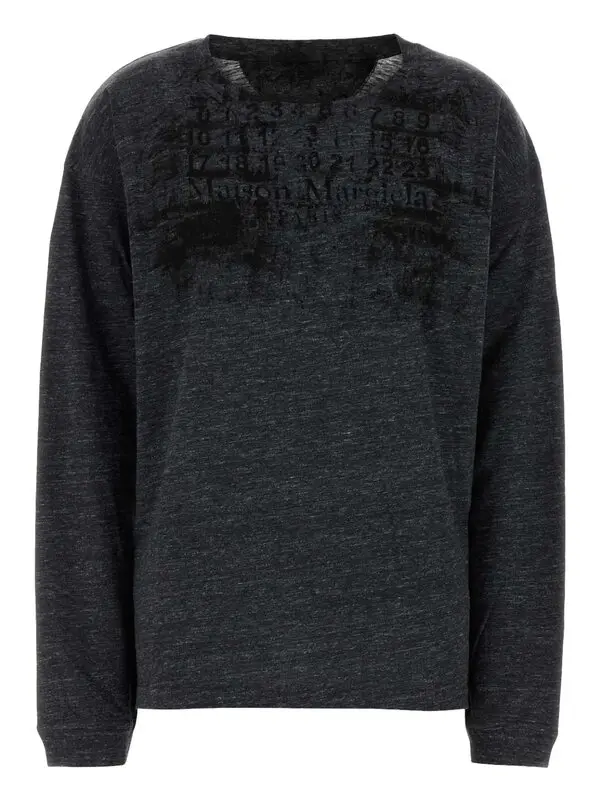 MAISON MARGIELA Slate Cotton T-shirt - Black
