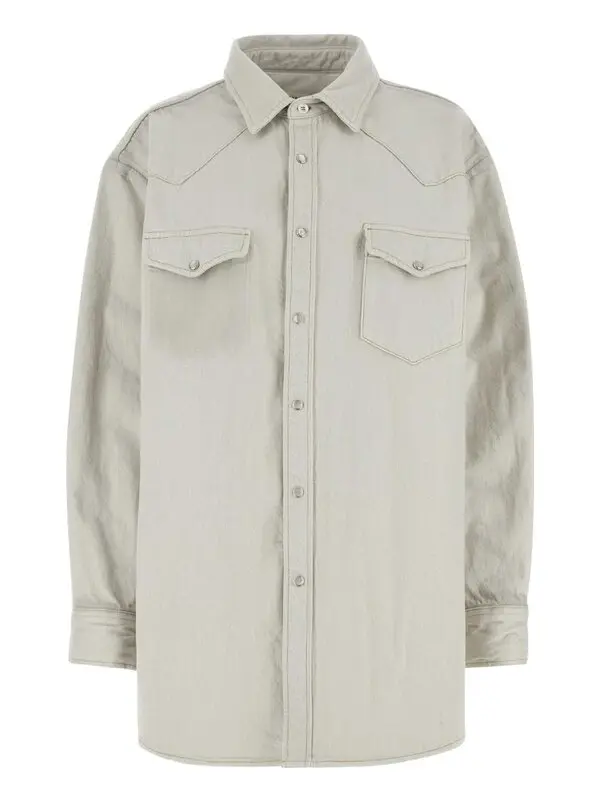 MAISON MARGIELA Oversized Denim Shirt - White