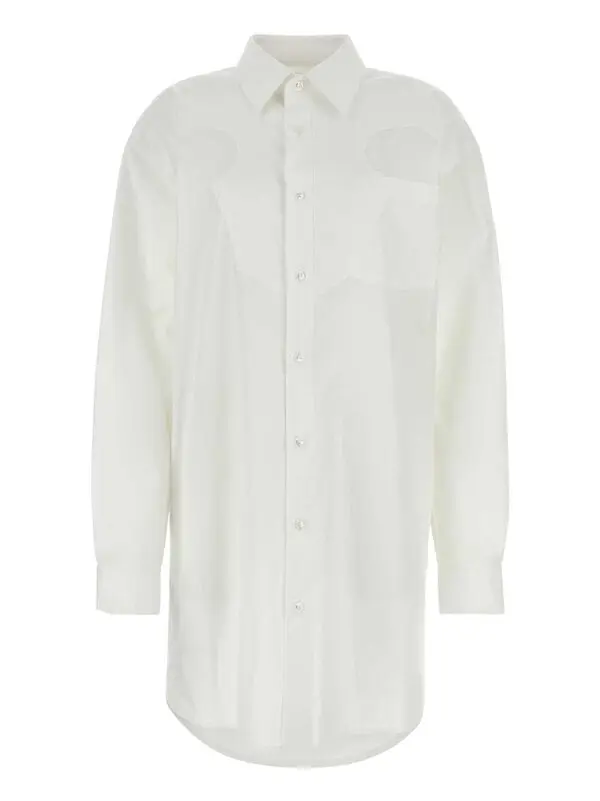 MAISON MARGIELA Poplin Shirt Mini Dress - White