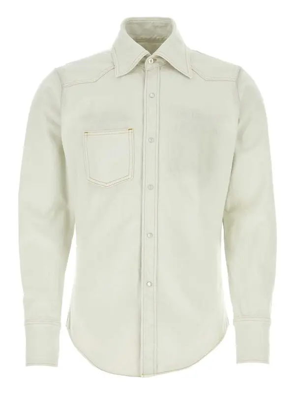 MAISON MARGIELA Ice Denim Shirt - White