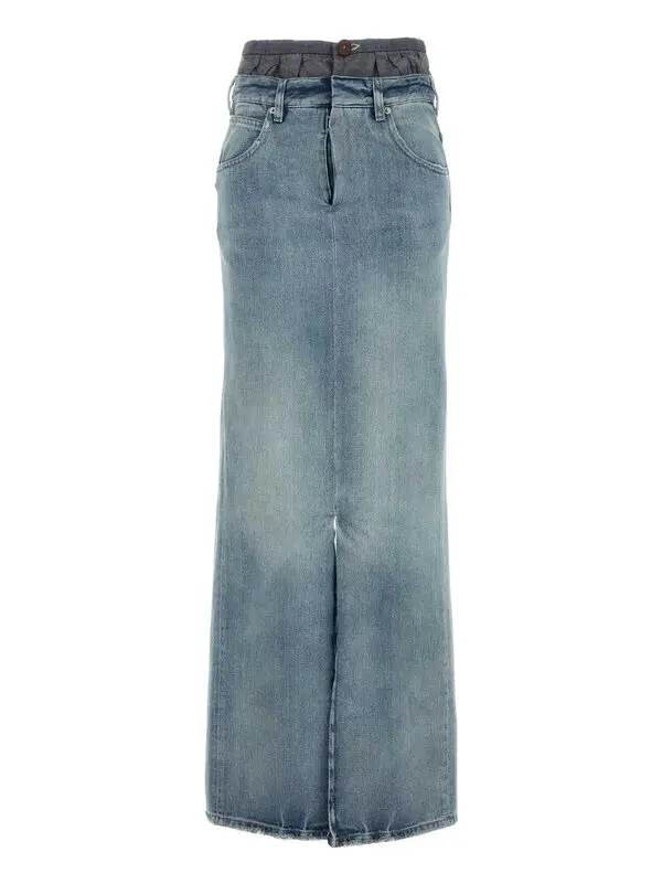 MAISON MARGIELA Denim Maxi Skirt - Blue