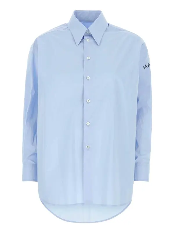 MAISON MARGIELA Cotton Poplin Button-front Shirt - Light Blue