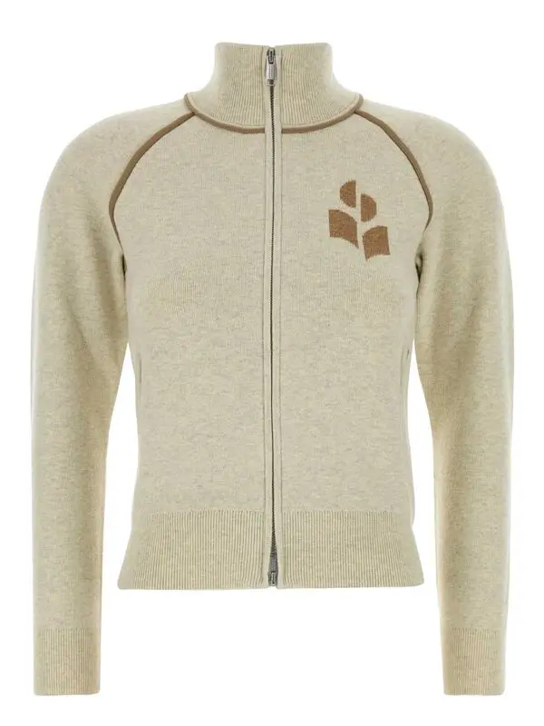 Isabel Marant Étoile Lanya Melange Zip-up Cardigan - Yellow