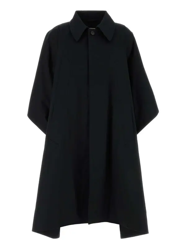 MAISON MARGIELA Cotton Overcoat With Viscose Lining - Black