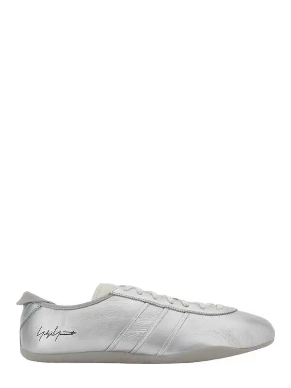 Y-3 YOHJI YAMAMOTO ADIDAS Y-3 Yamamoto Tokyo Leather Low Top Sneakers - Silver