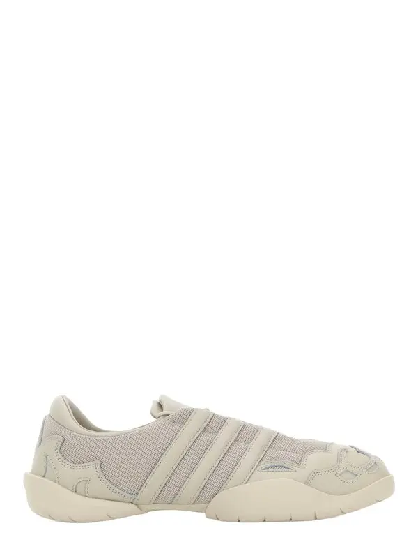 Y-3 YOHJI YAMAMOTO ADIDAS Y-3 Yamamoto Leather & Textile Low Top Sneakers - White